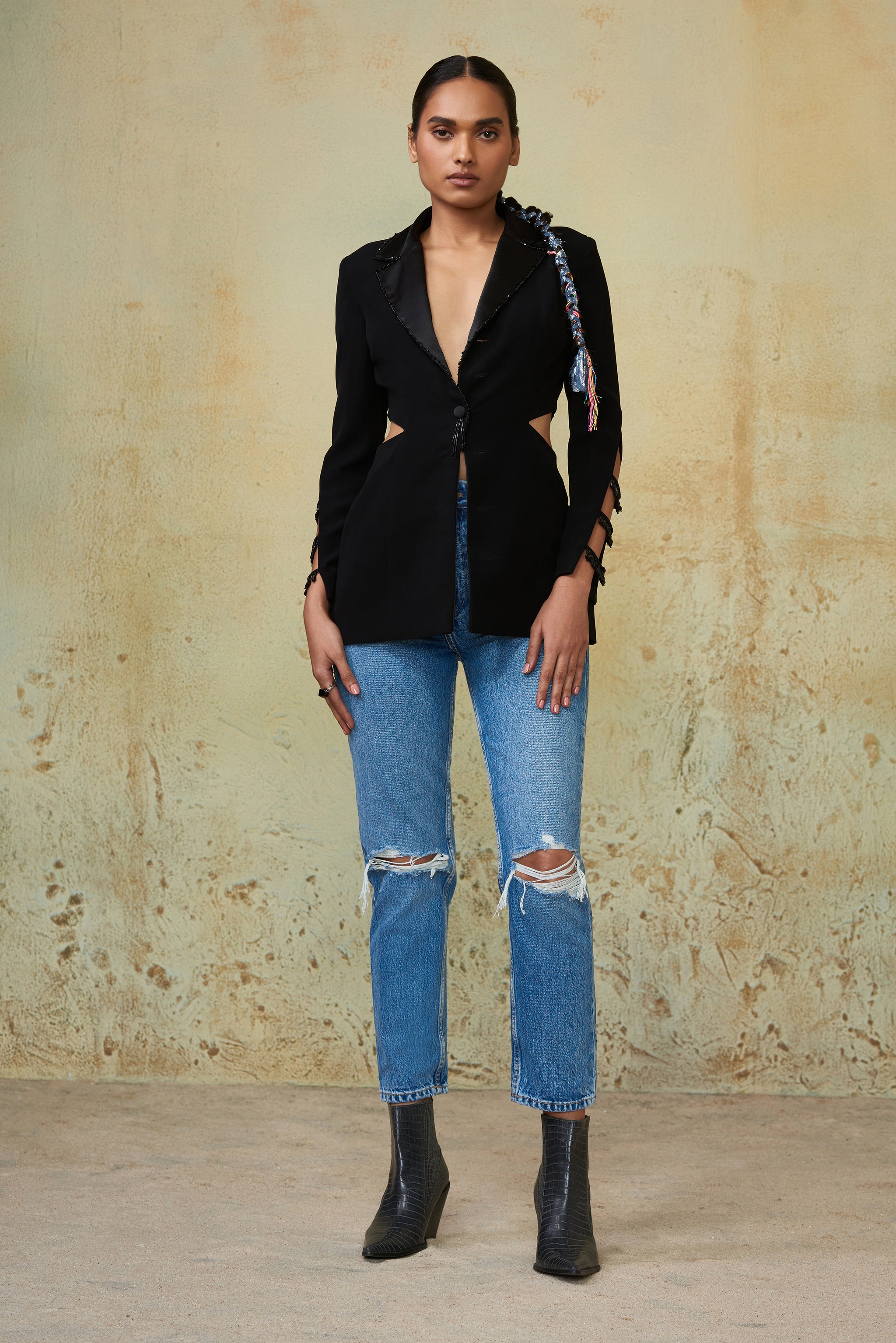 Buy Black Cut It Out Blazer | Style Junkiie